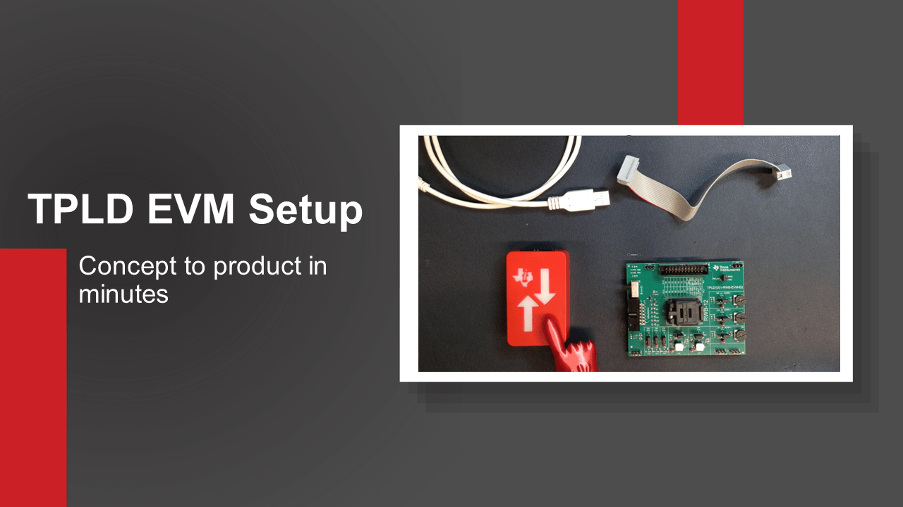 TI programmable logic (TPLD) evaluation module and programmer setup ...
